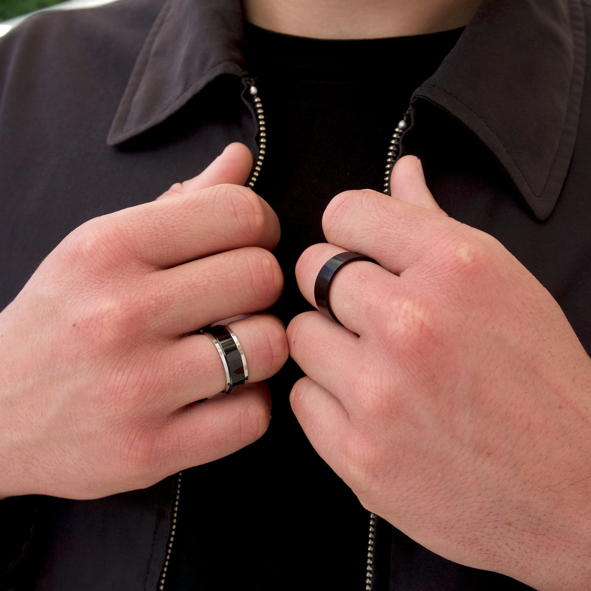 Black Spinner Ring | Gl'amour